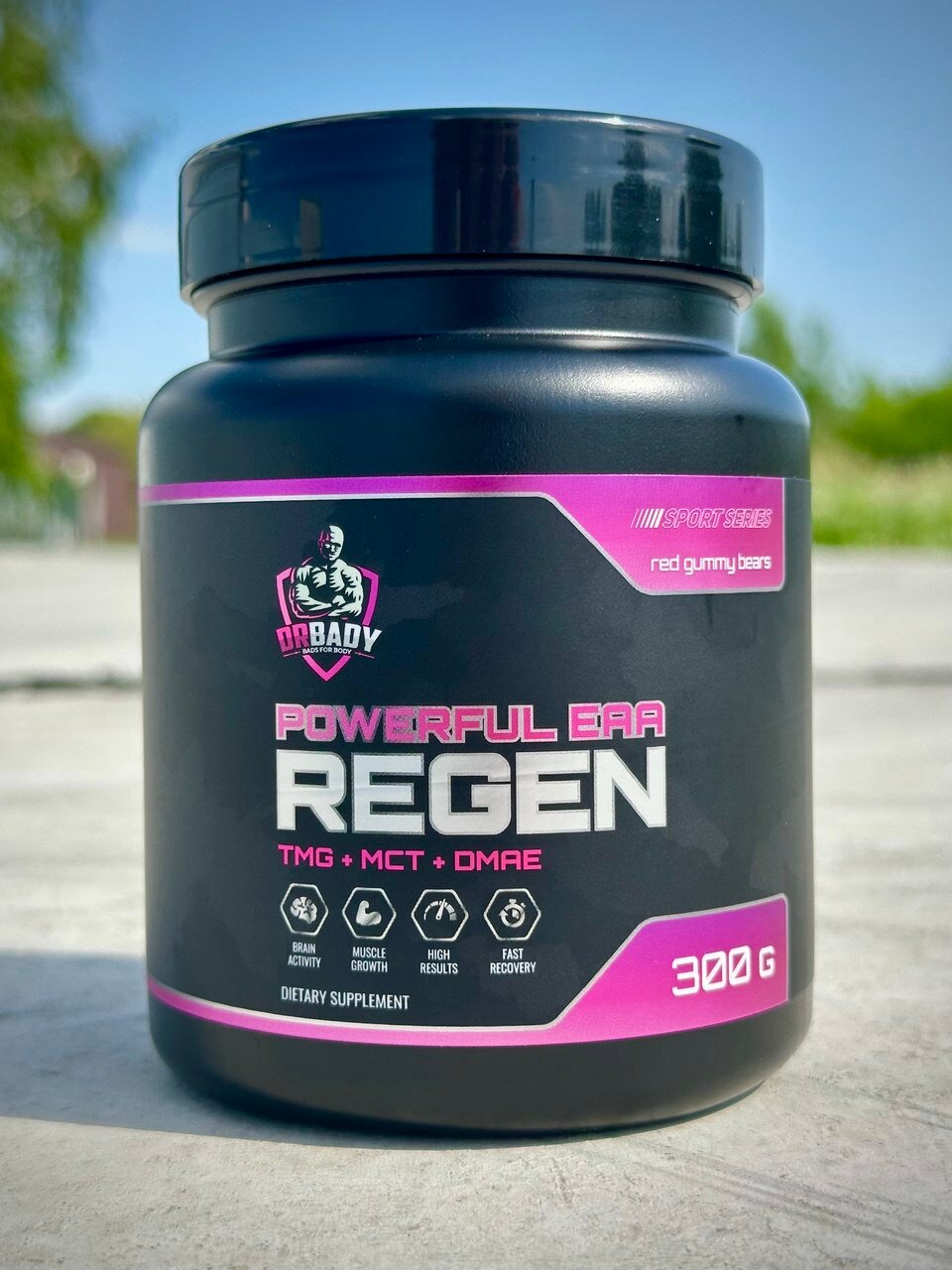 ЕАА, BCAA Аминокислоты, POWERFUL EAA REGEN вкус мармелад 300г, 20 порций