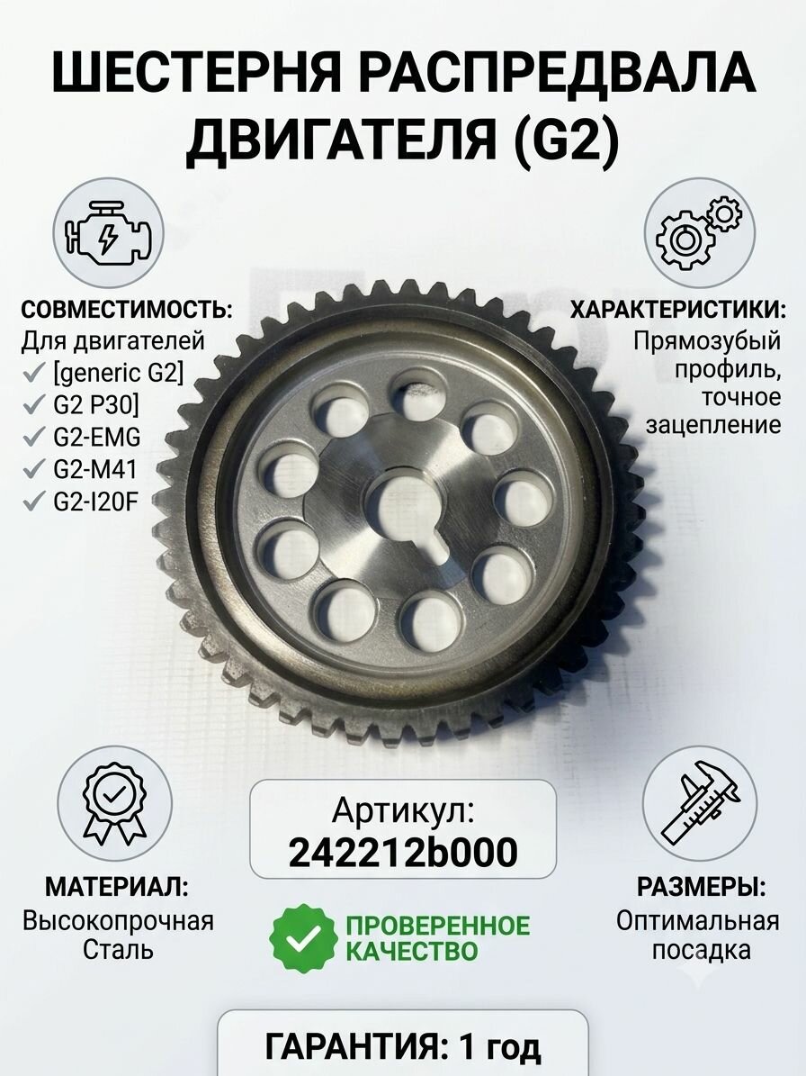 Шестерня распредвала Kia Rio 2011-2016 242212B000