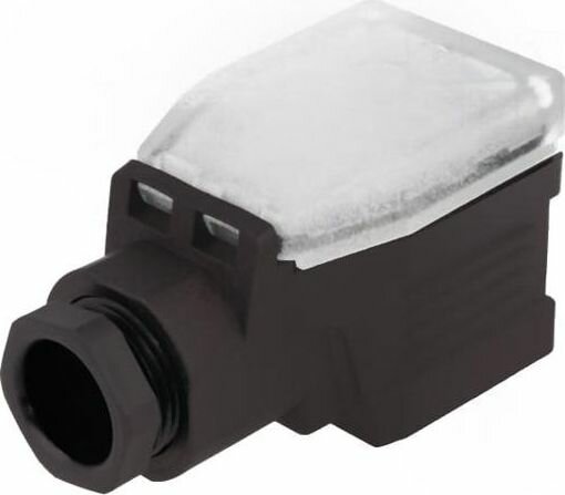 Разъем HIRSCHMANN GDME 3020 BLACK соленоидный, вилка, формат А, 18мм, "мама", PIN: 4, 1,5мм2,1шт