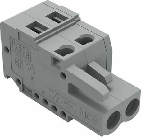 WAGO 231-102/026-000 Клеммный блок съемный системный 16A 2 -60 град. C+85 град. C Медный сплав 0,082,5 1 1228 5мм 1x2P Серый, 1шт