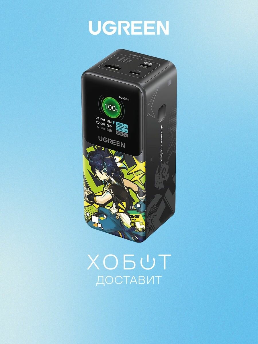Внешний аккумулятор Ugreen PB721 Genshin Impact 130W 20000 мАч чёрный