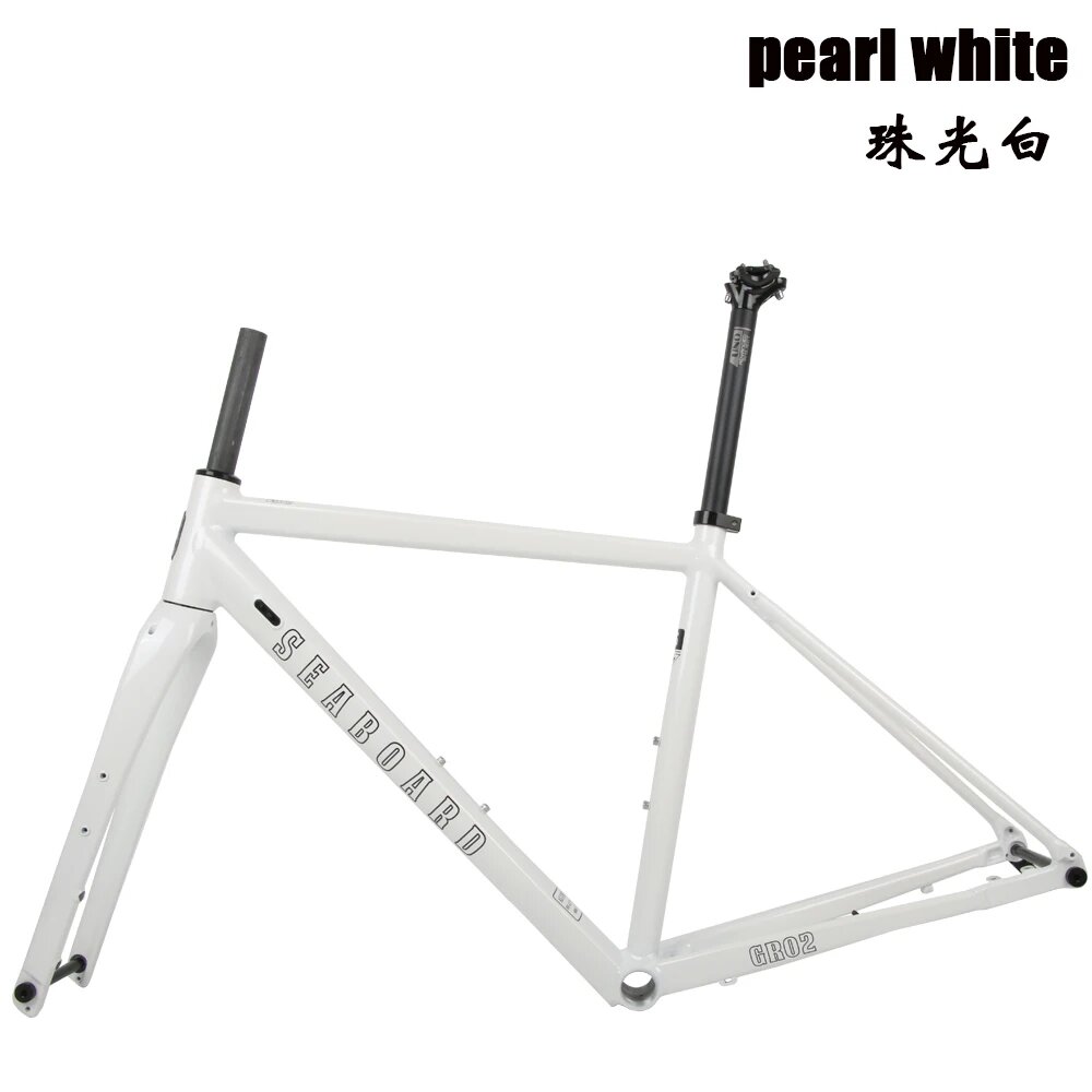 Рама велосипеда Seaboard GR02 алюминиевая 700C Белый, 47 см, W With seat tube