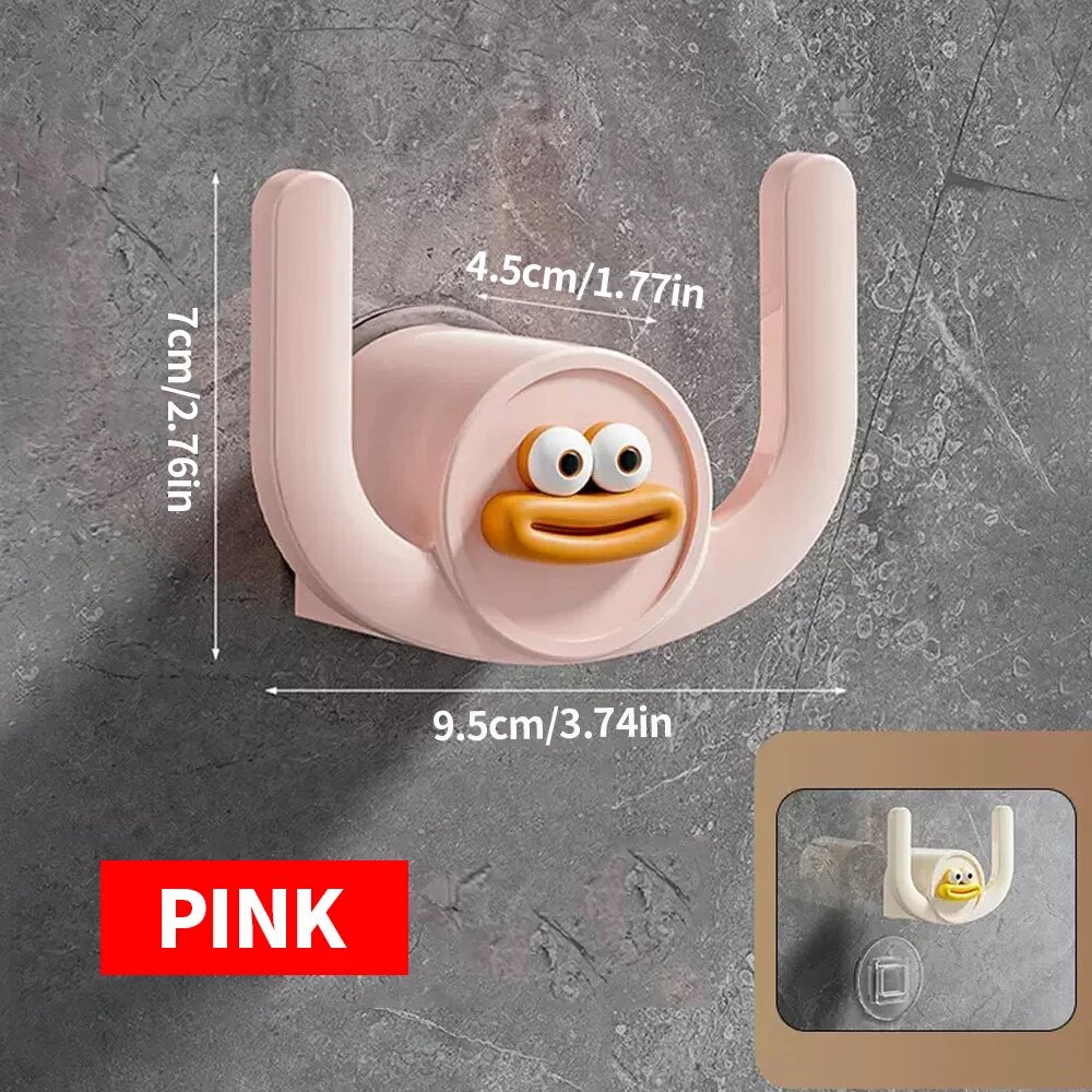 Самоклеящийся крючок для ванной комнаты Розовый, 1PC PINK