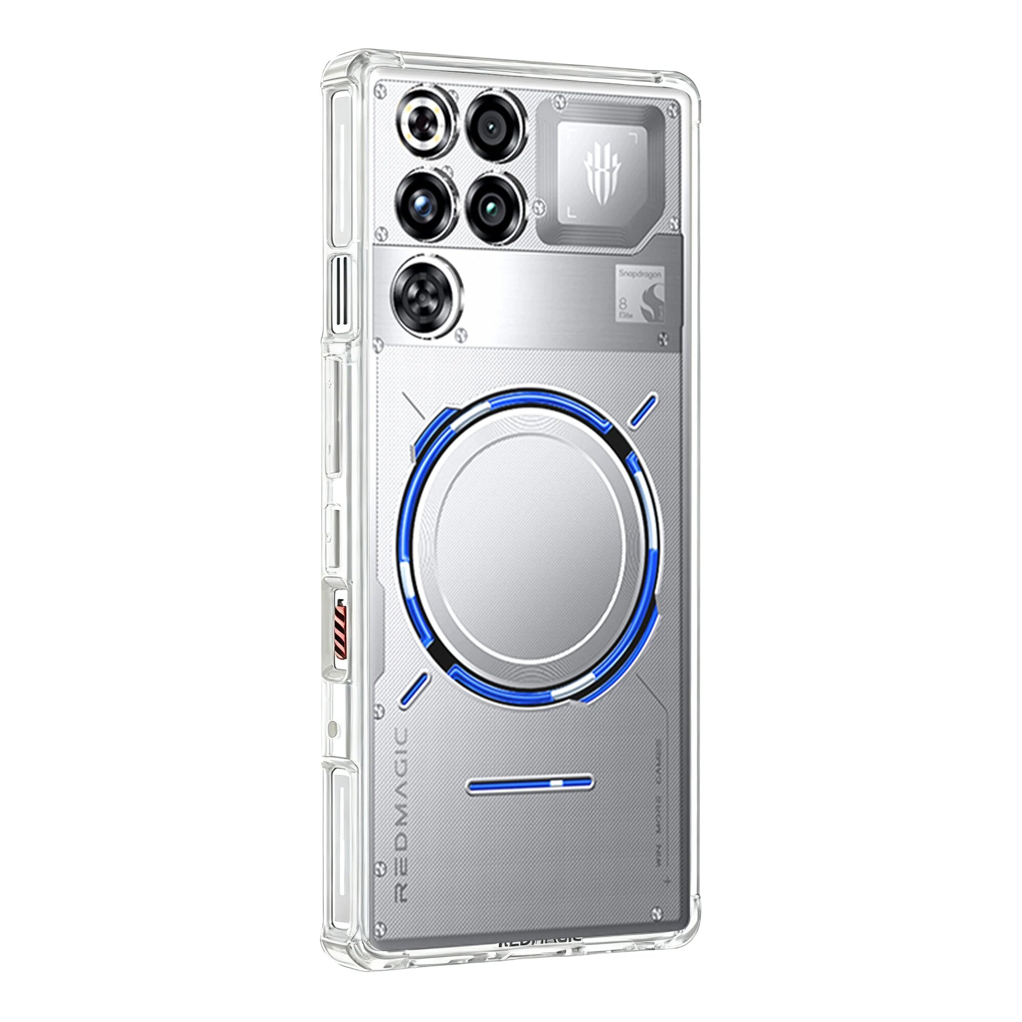 Матовый полупрозрачный магнитный чехол для телефона ZTE ZTE нубия RedMagic 11 Pro, Прозрачный, Clear