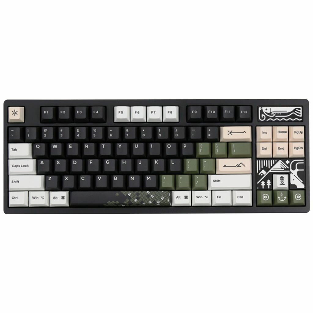 Механическая клавиатура Varmilo VA80 Hygge Kailh Prestige Light V2 черный/темно-зеленый (RUS) Bluetooth