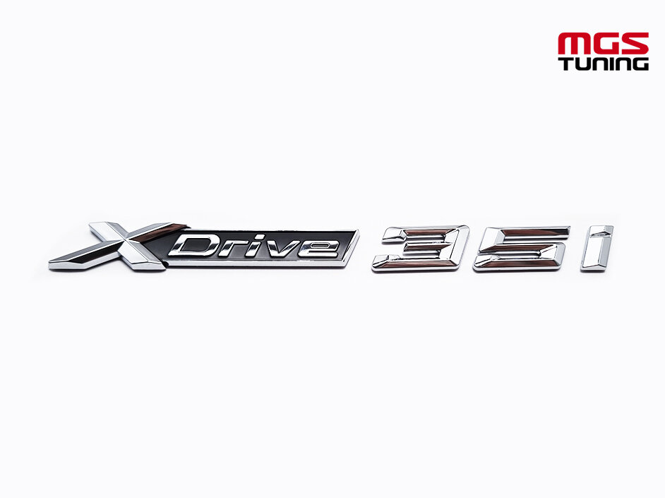 Шильдики MGS-Tuning "X-Drive" 35 I, для BMW, с клейкой основой — фото 1
