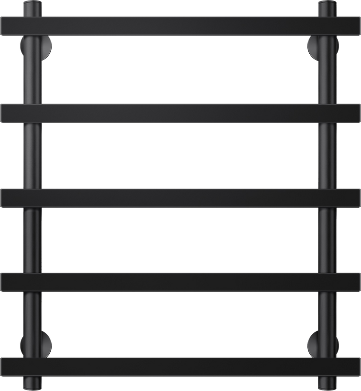 Полотенцесушитель водяной Secado Понтида 1 60x60 см, матовый черный, лесенка