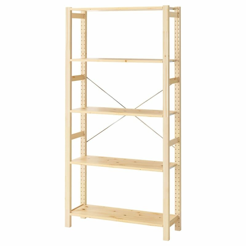 Полка ikea ivar, сосна, 89x30x179 см 894.045.78