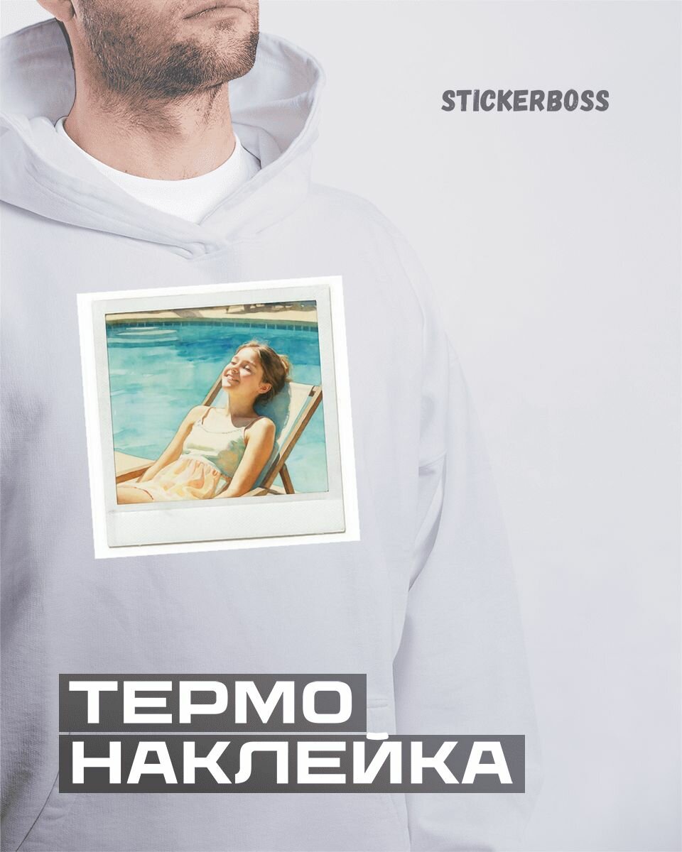 Термонаклейка термотрансфер на одежду девушка — фото 1