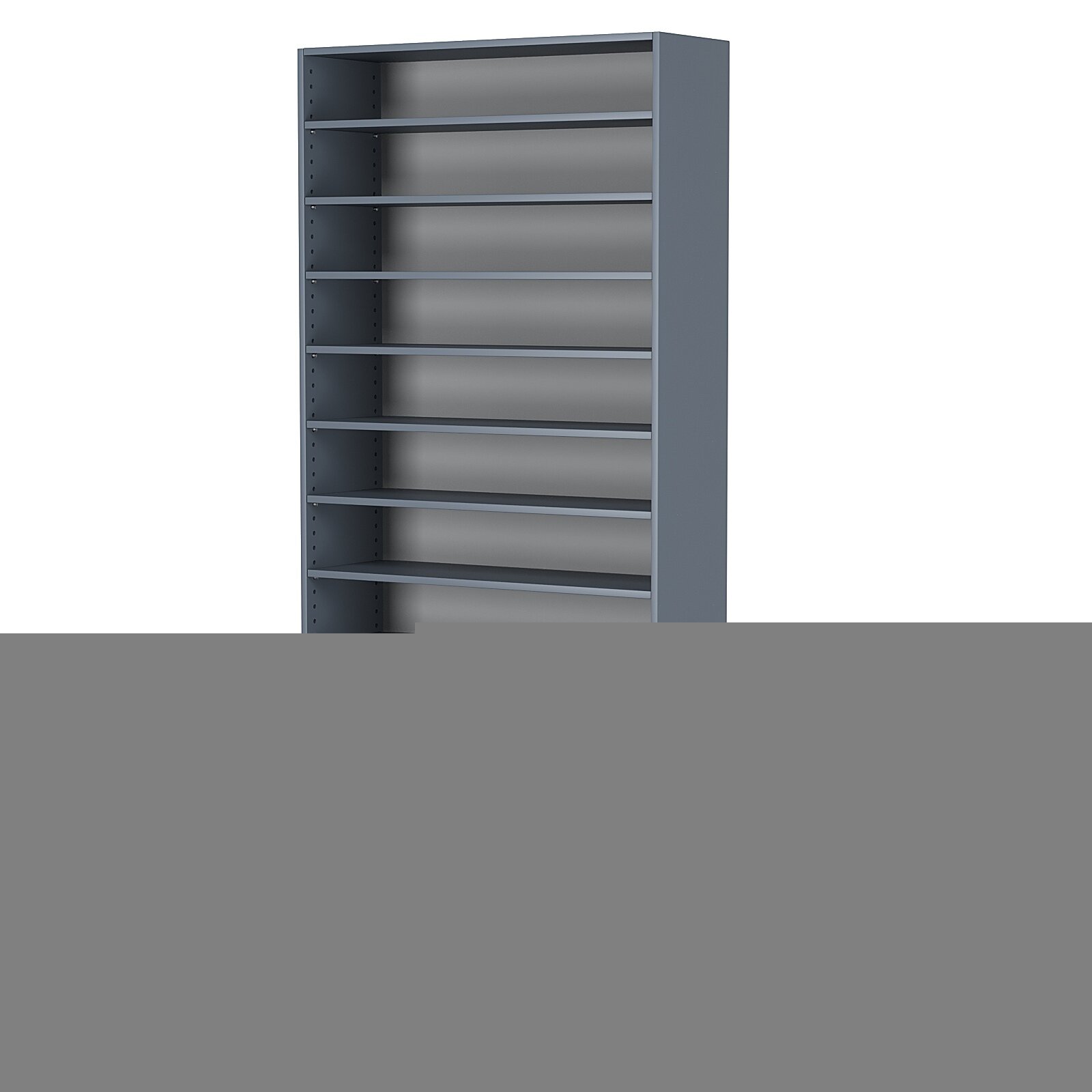 Стеллаж из ДСП с 9-ю полками 350x900 мм серии LEVEL-9 №13 (З/C - ДВП), Темно-Серый