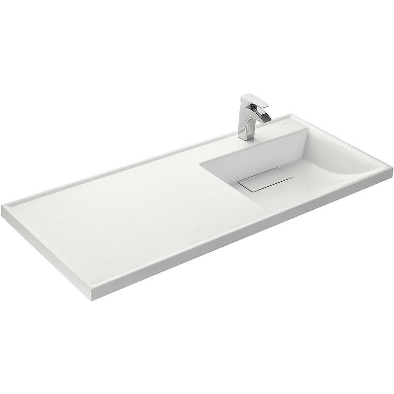 Раковина Aquaton Лондри 120 R 1A72243KLH010 Белая, искусственный мрамор, с местом под стиральную машину