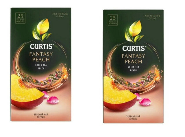 Curtis Чай, Fantasy Peach, 25п х 1,8гр, 2шт