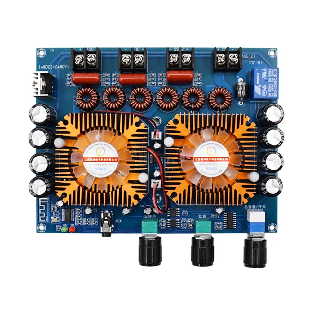 Gaqqee TDA7498E Bluetooth 5.0 цифровой усилитель 160Вт*2+220Вт 2.1 канала
