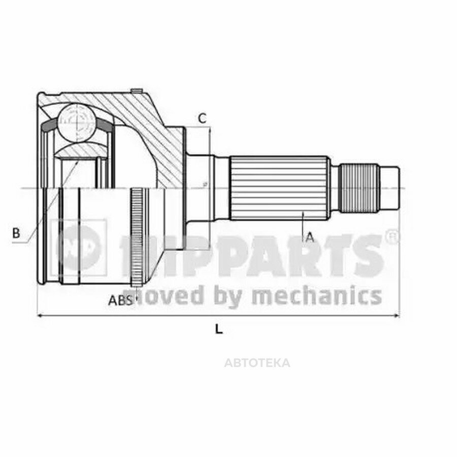ШРУС MITSUBISH IGALANT 99-04 нар. NIPPARTS J2825131