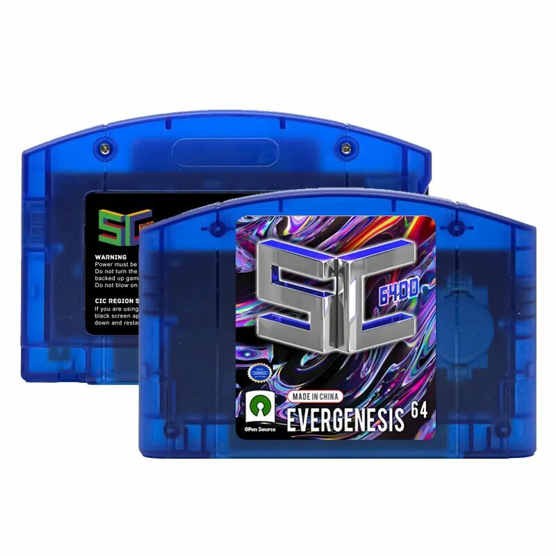 EVERGENESIS SC64 Картридж для Nintendo 64 5000 в 1 Синий, 32G 5000 in 1, 6TG 144C Blue