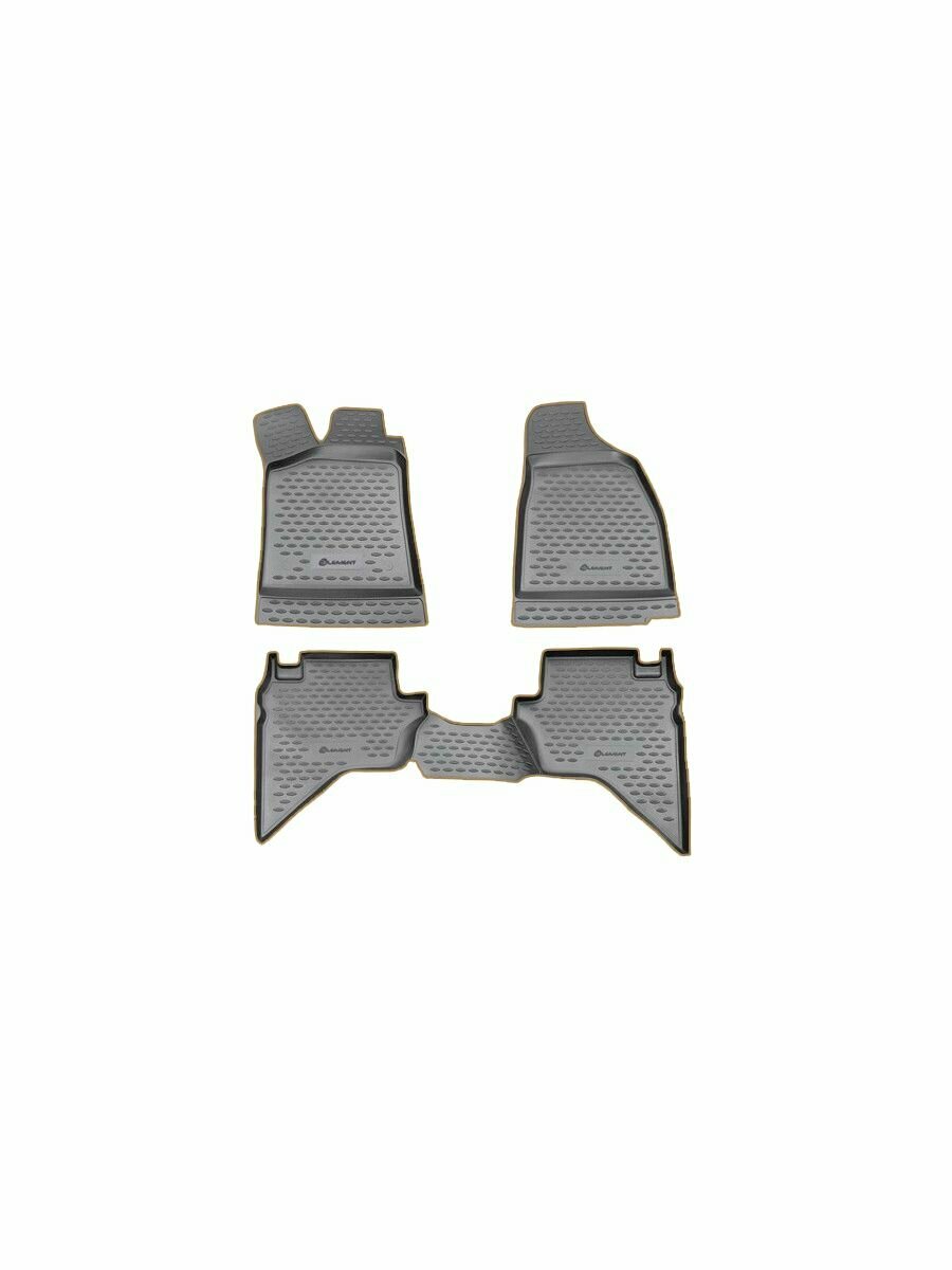 Коврики в салон MAZDA BT-50 2006-, 4 шт. (бежевый кант, полиуретан) / Мазда БТ-50