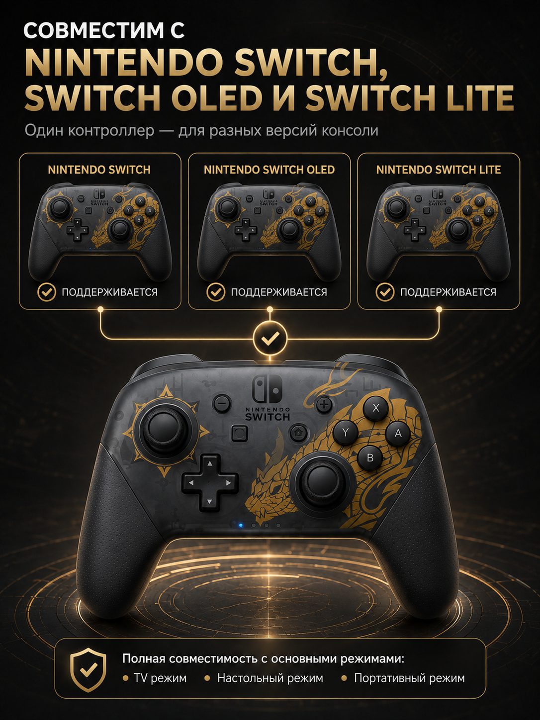Nintendo Геймпад Switch Pro Геймпад Wireless Controller Bluetooth — фото 1