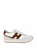 Кроссовки Hogan Athletic logo-patch panelled sneakers, размер 10 UK, бежевый/бел...