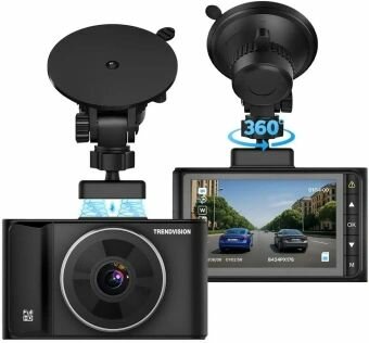 Видеорегистратор автомобильный TrendVision VICTORY черный Full HD, GPS, чёрный