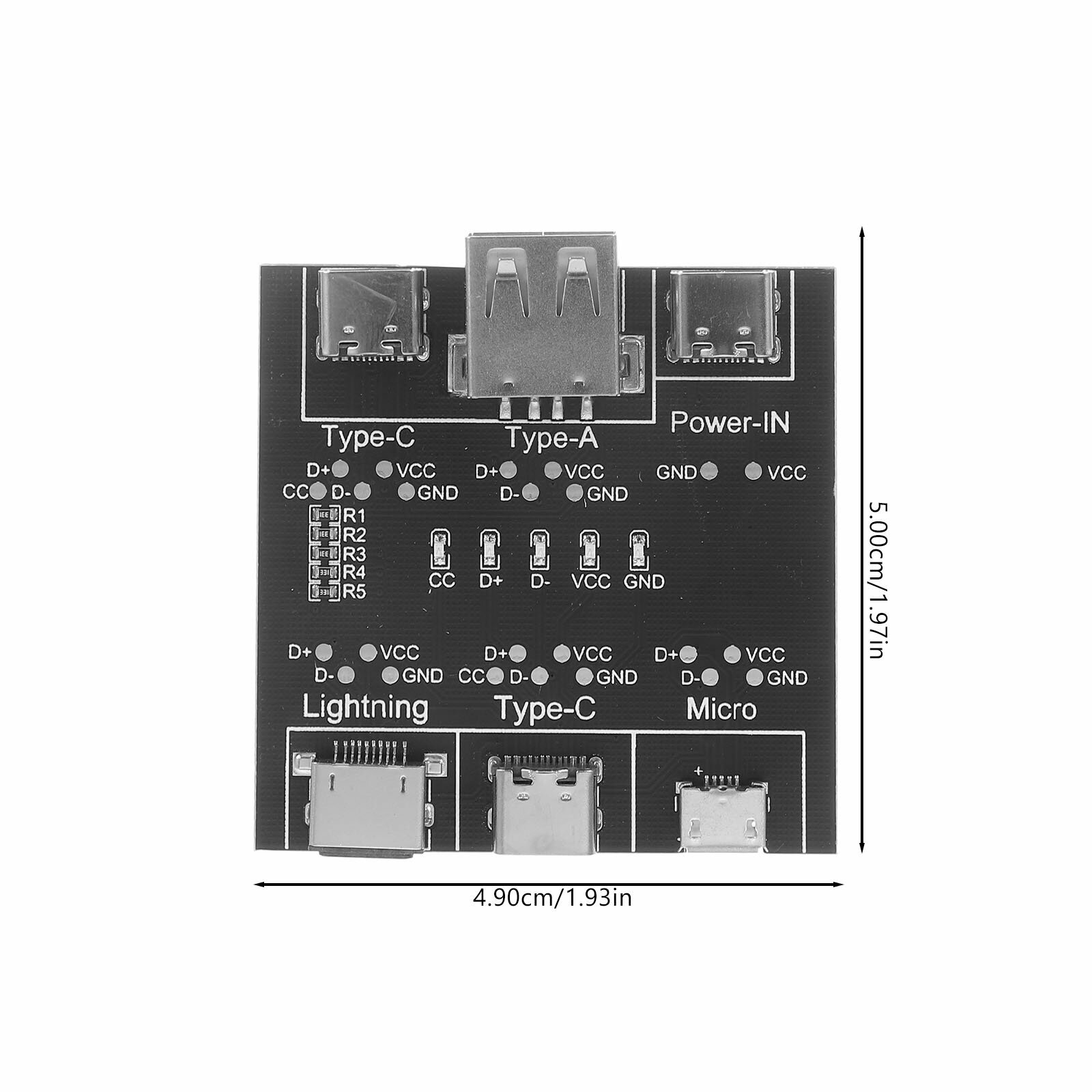 Тестер USB Кабеля С Precision Тестирование Быстрое Обнаружение Короткого Замыкания 5.00X4.90X1.00Cm