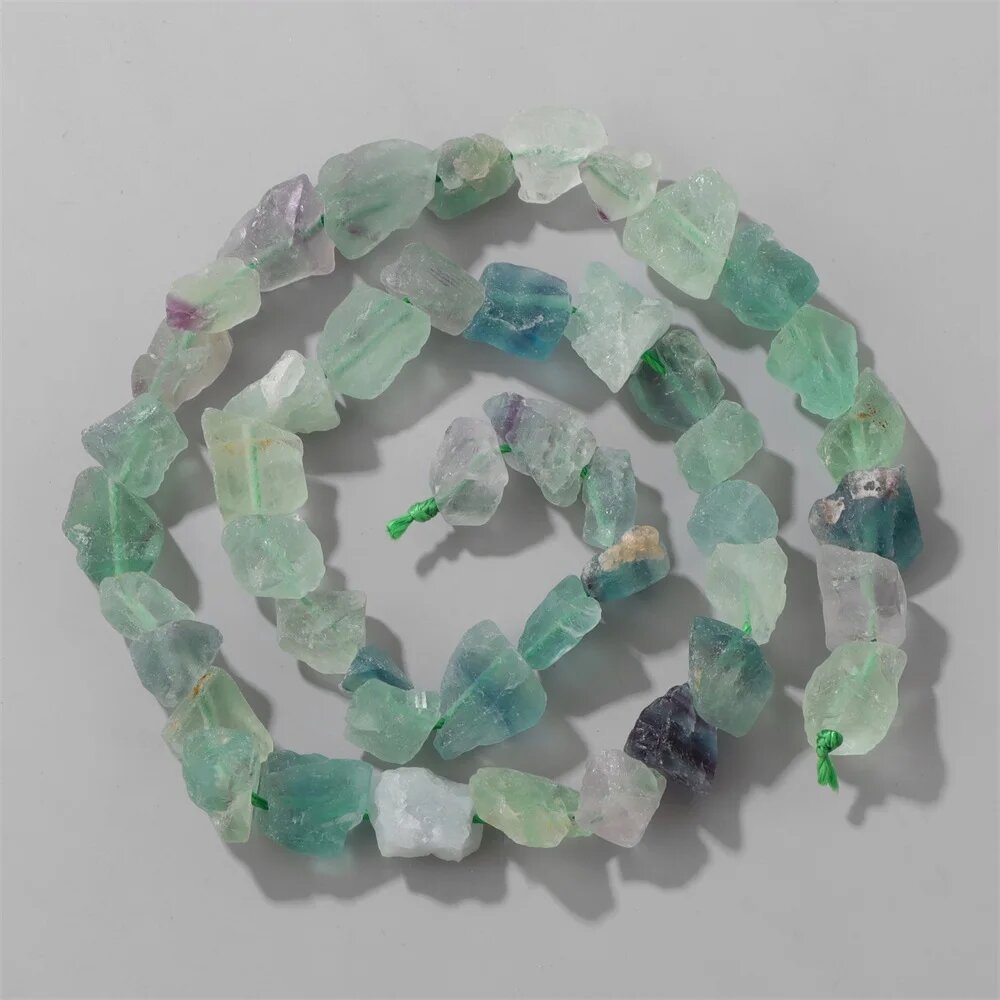 Бусины из аметиста и амазонита Vinswet 7-11 мм Изумрудный, About 18-20CM, Green Fluorite