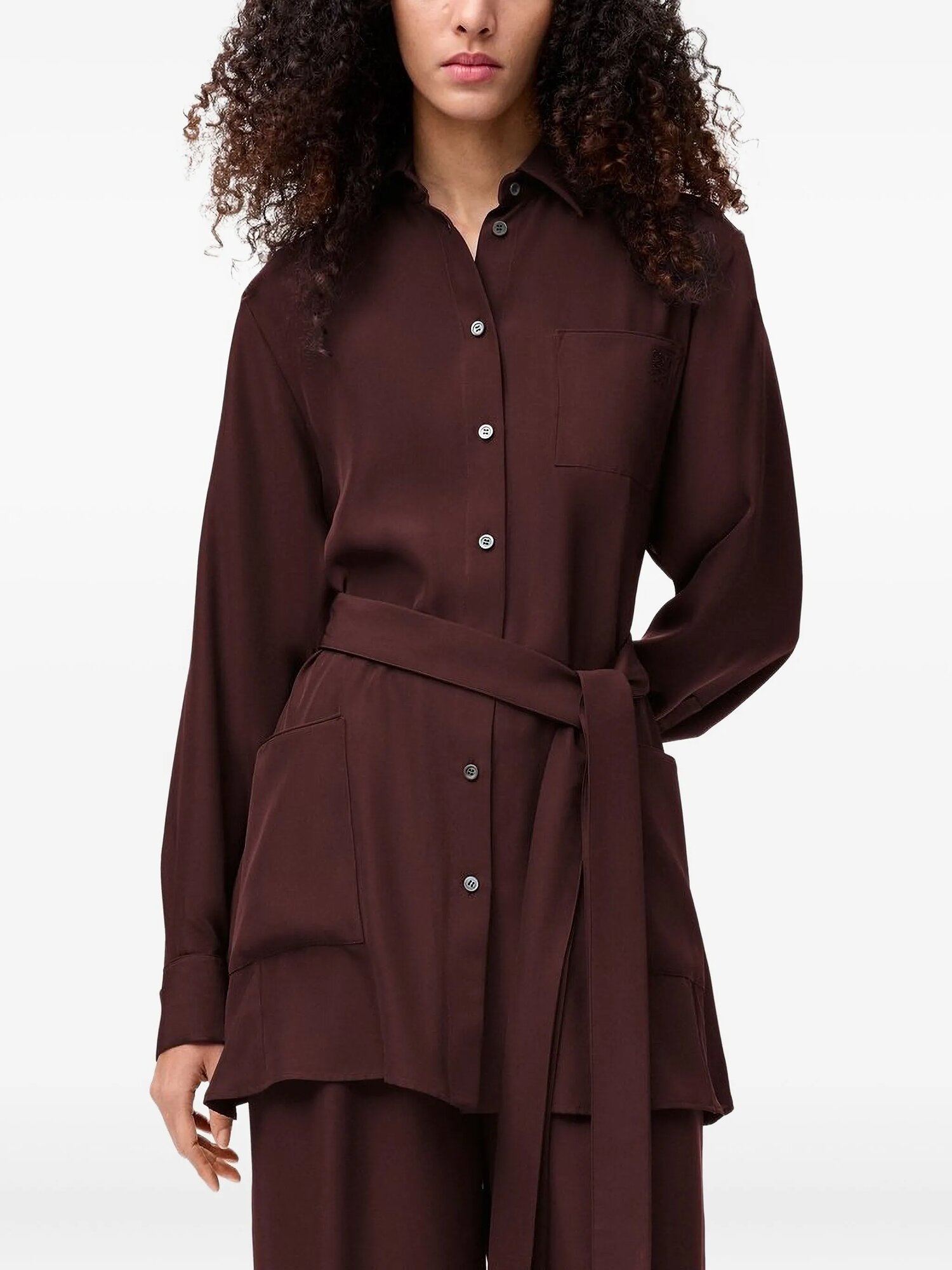 Блуза Loewe Belted blouse in silk, размер 42 — фото 1