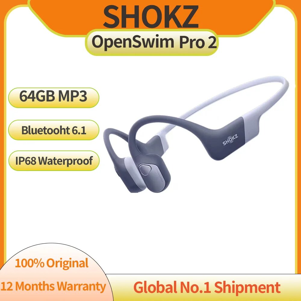 SHOKZ OpenSwim Pro 2 S720 наушники с костной проводимостью S720 GREY