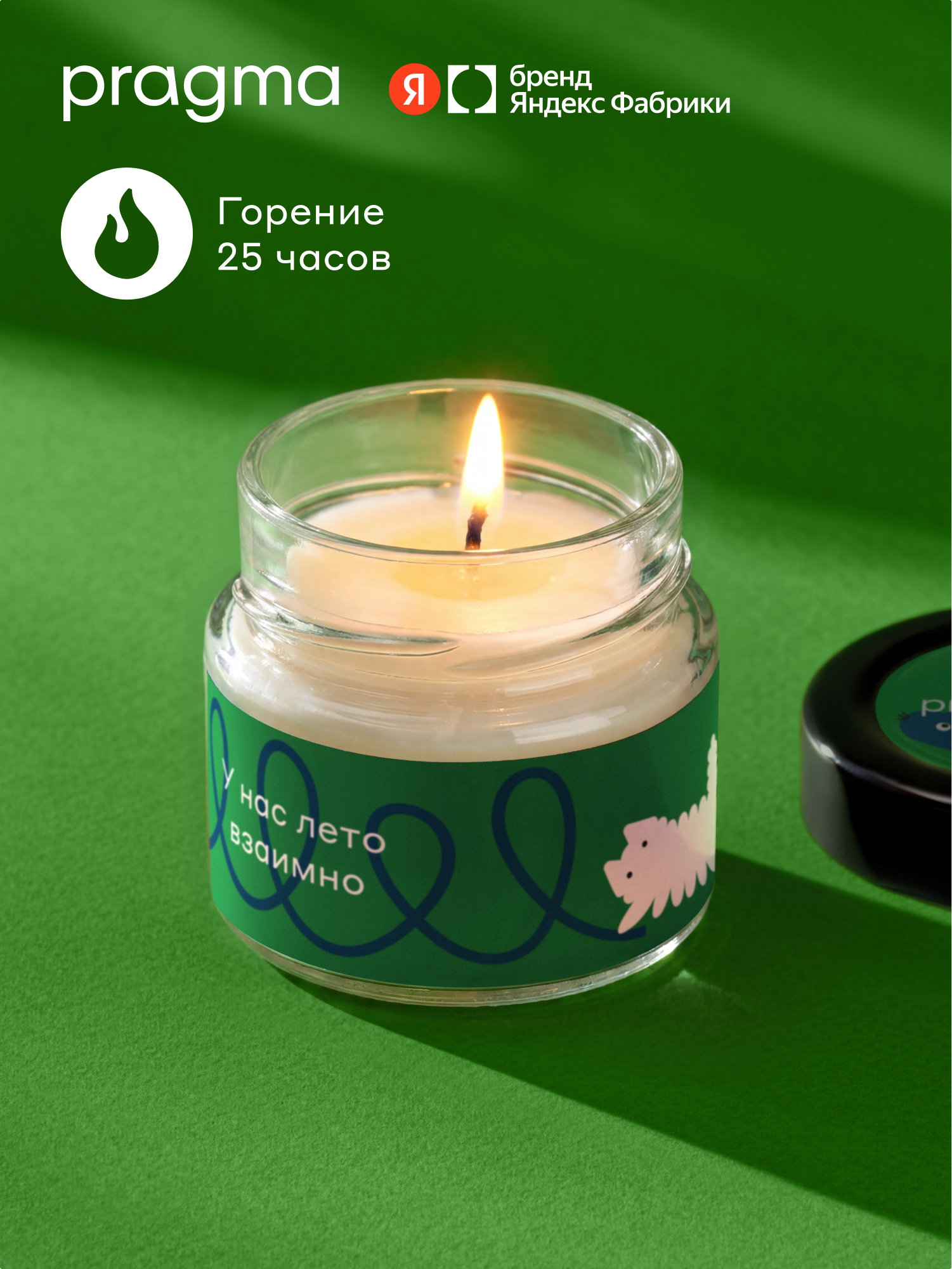 Свеча ароматическая Pragma Boopla, соевый воск/хлопковый фитиль, 100 мл, котик