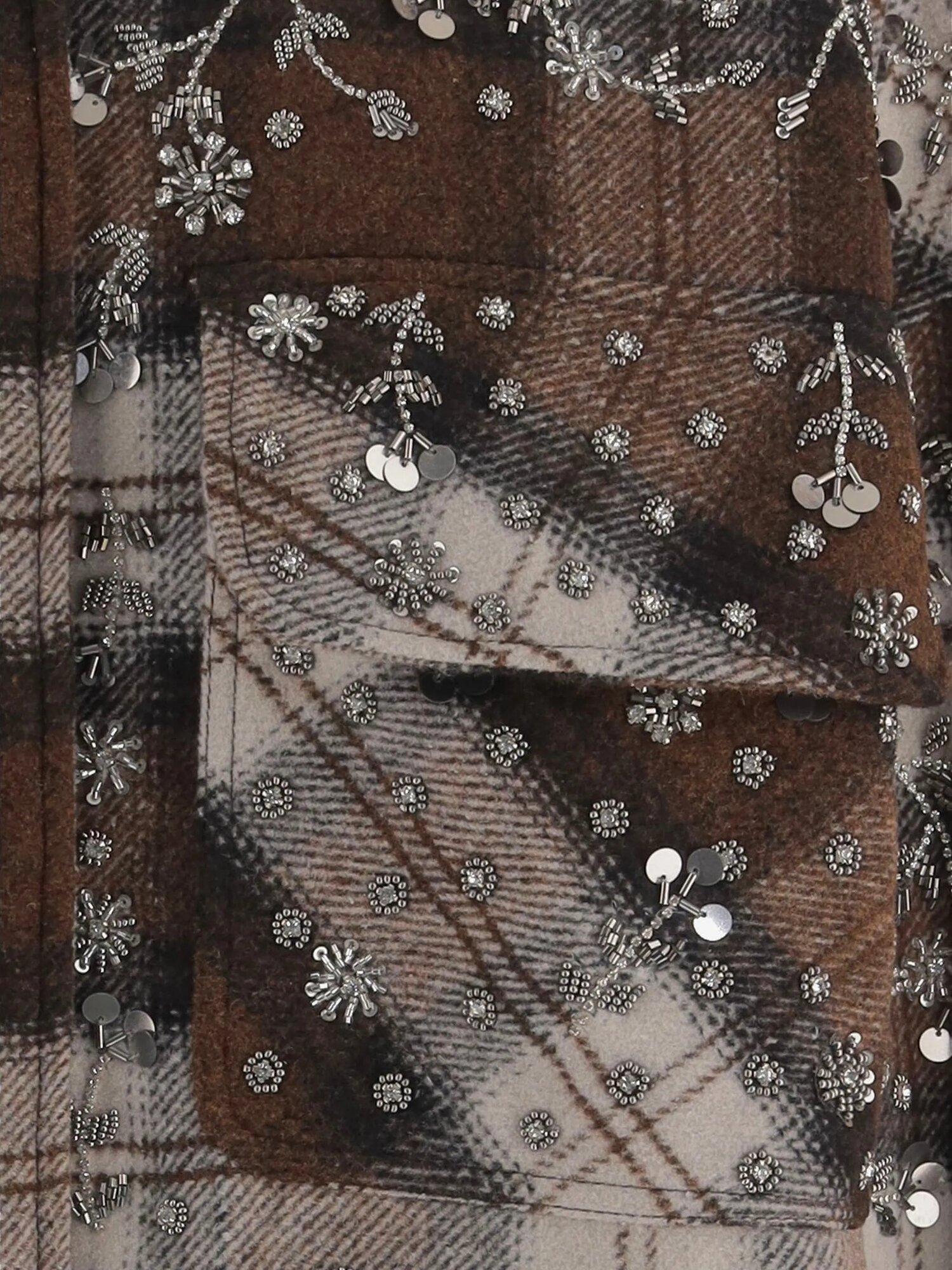 Куртка Stella McCartney Embroidered check jacket, размер 38 — фото 1