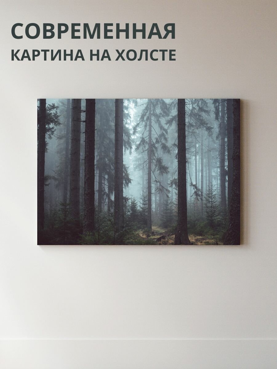 Картина на холсте Лесной пейзаж 70x50 см