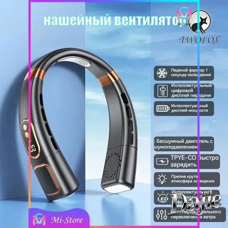 Портативный вентилятор WJ100, черный