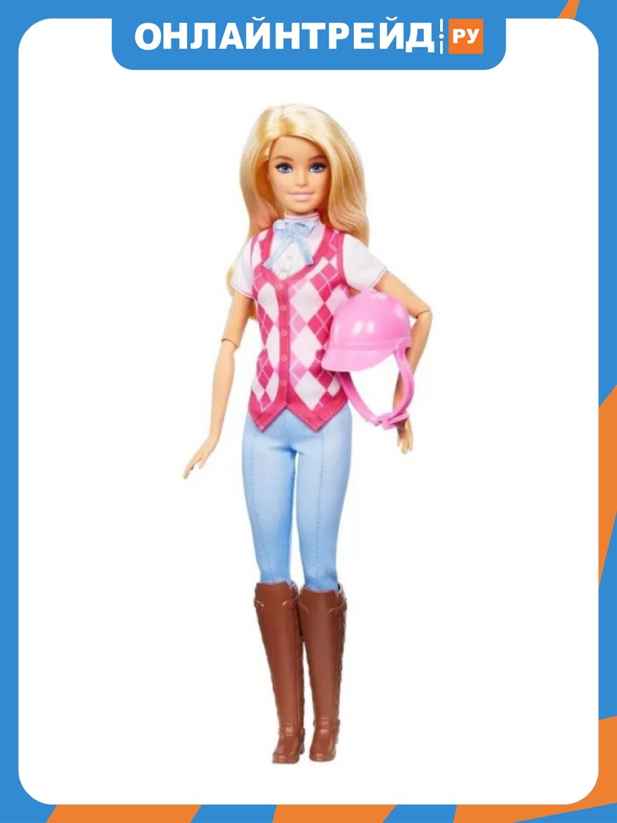 Кукла Barbie HXJ38 RIDING MALIBU Жокей