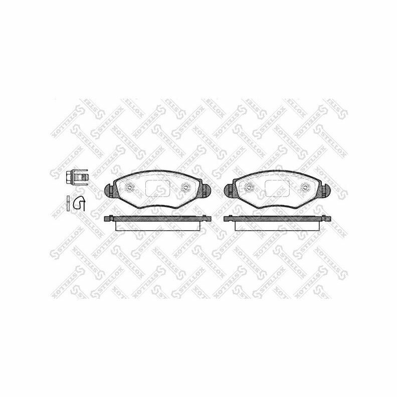 Колодки тормозные дисковые, STELLOX 654020BSX