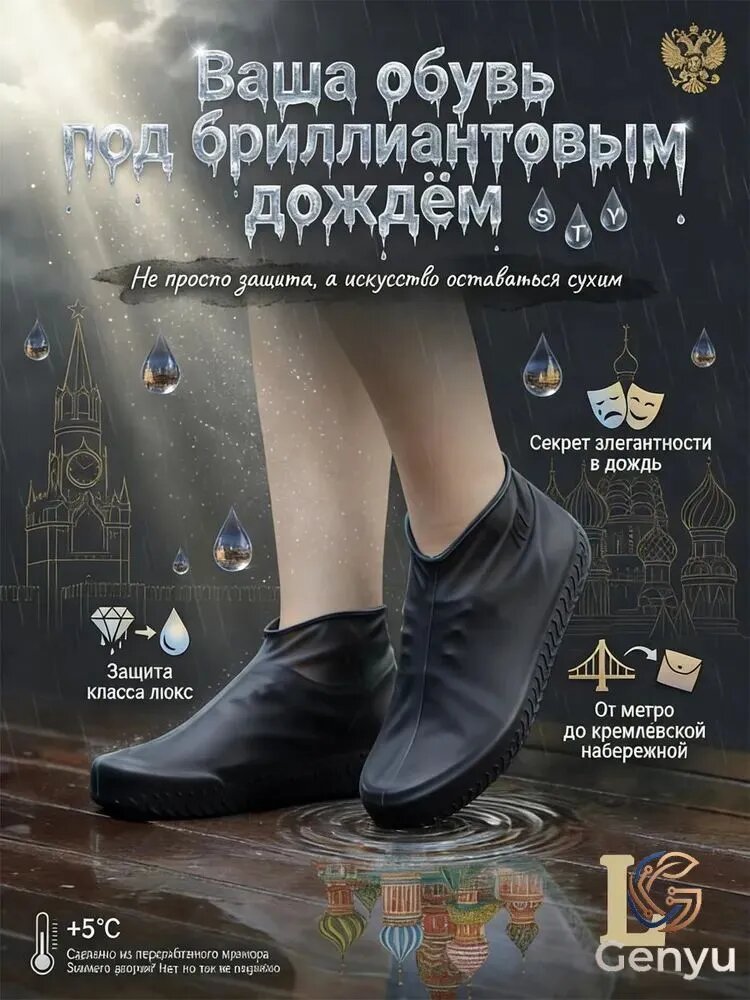 Чехол для обуви 1 шт черный