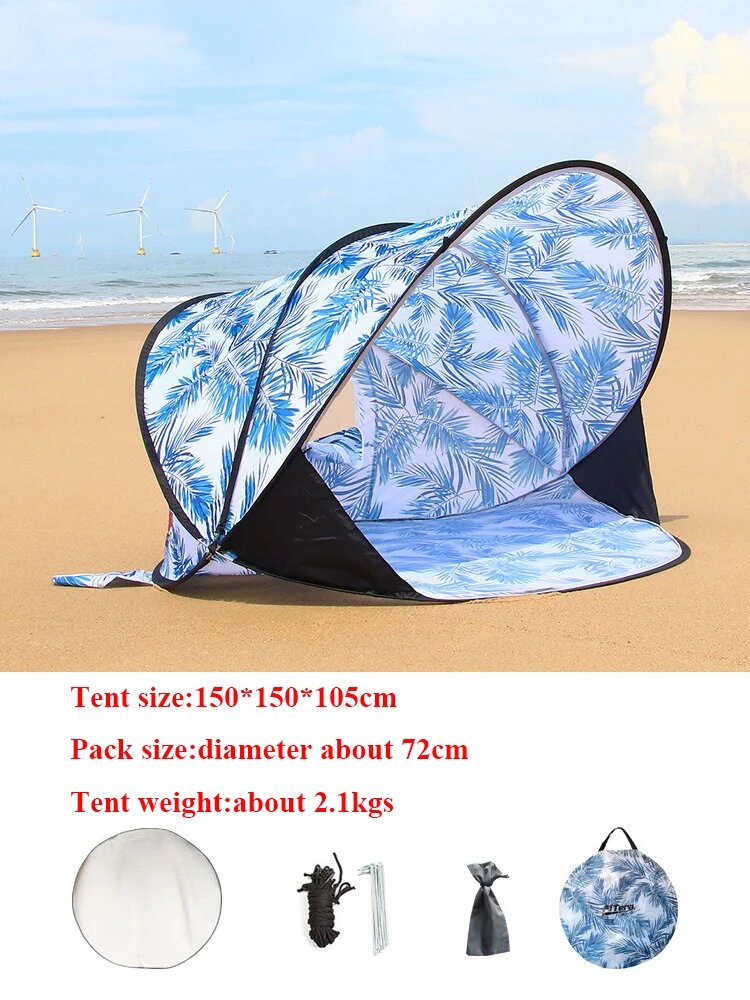 Автоматическая пляжная палатка 190T Tent add mat
