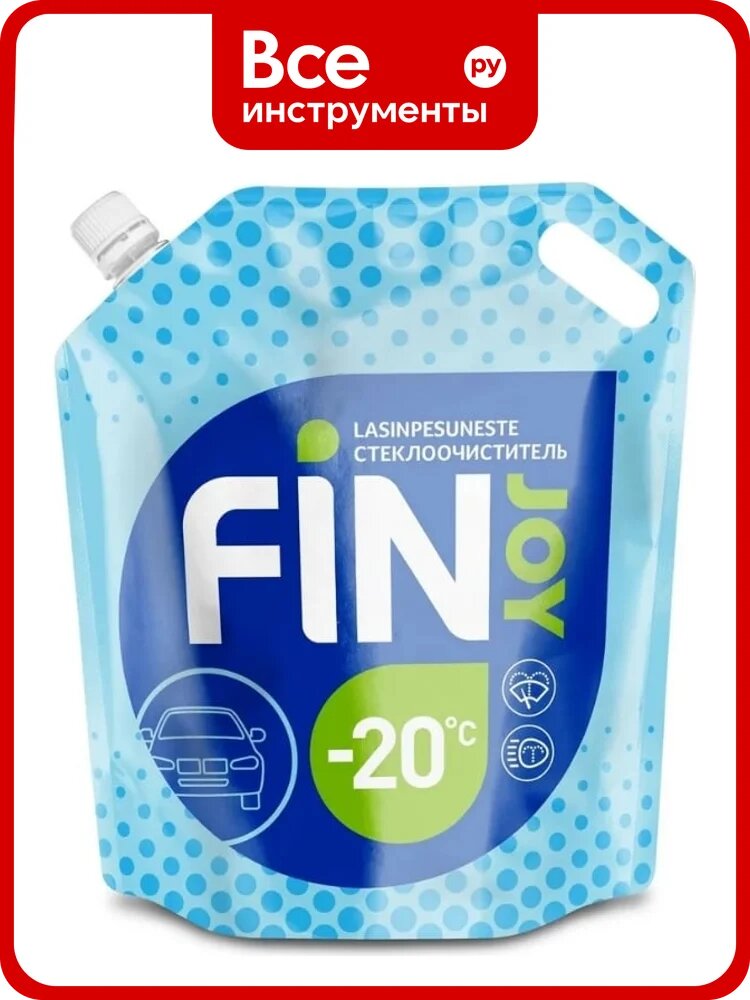 Жидкость в бачок омывателя химик FIN JOY Tech -20С, зеленое яблоко 4 л 66101501