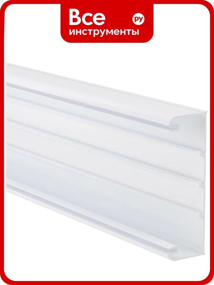Кабель-канал DKC 140x50 без крышки IN-liner FRONT 2м 01400, ПВХ материал, магистральный, степень защиты IP40, белый цвет