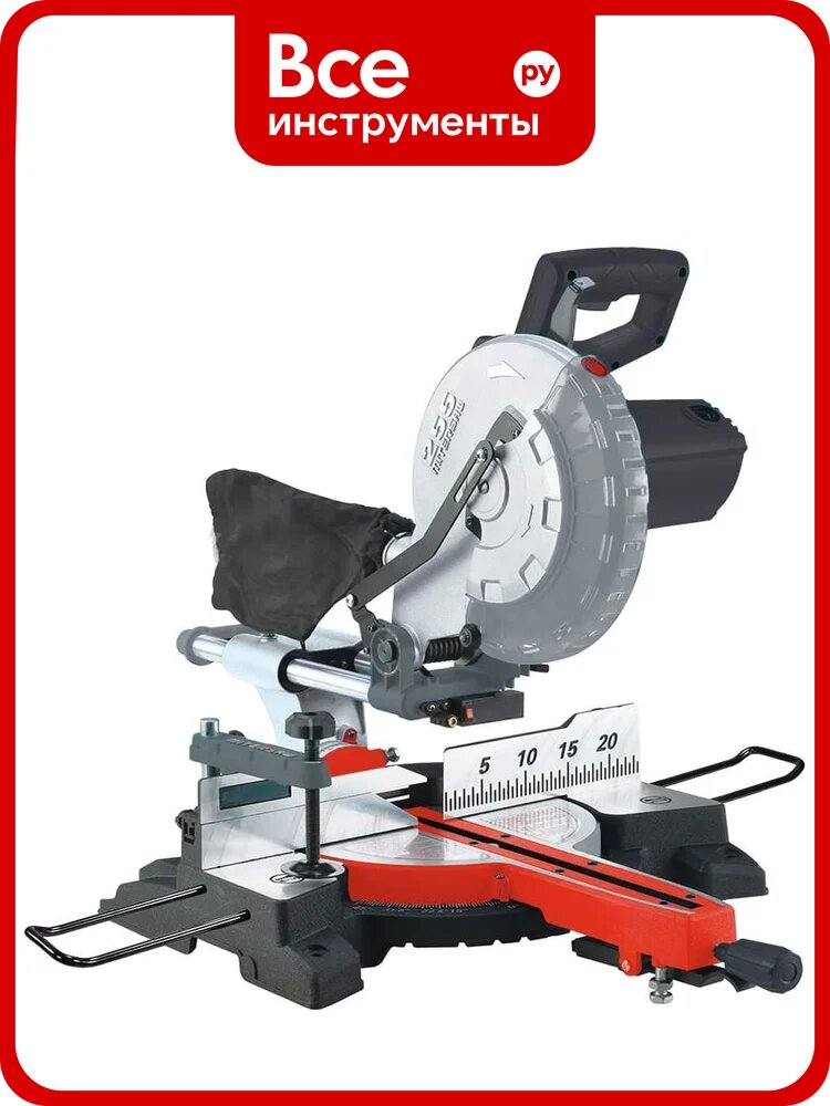 Торцовочная пила JIB 7255g, 2,2 кВт, лазер, функция протяжки, для деревообработки с максимальным глубиной реза