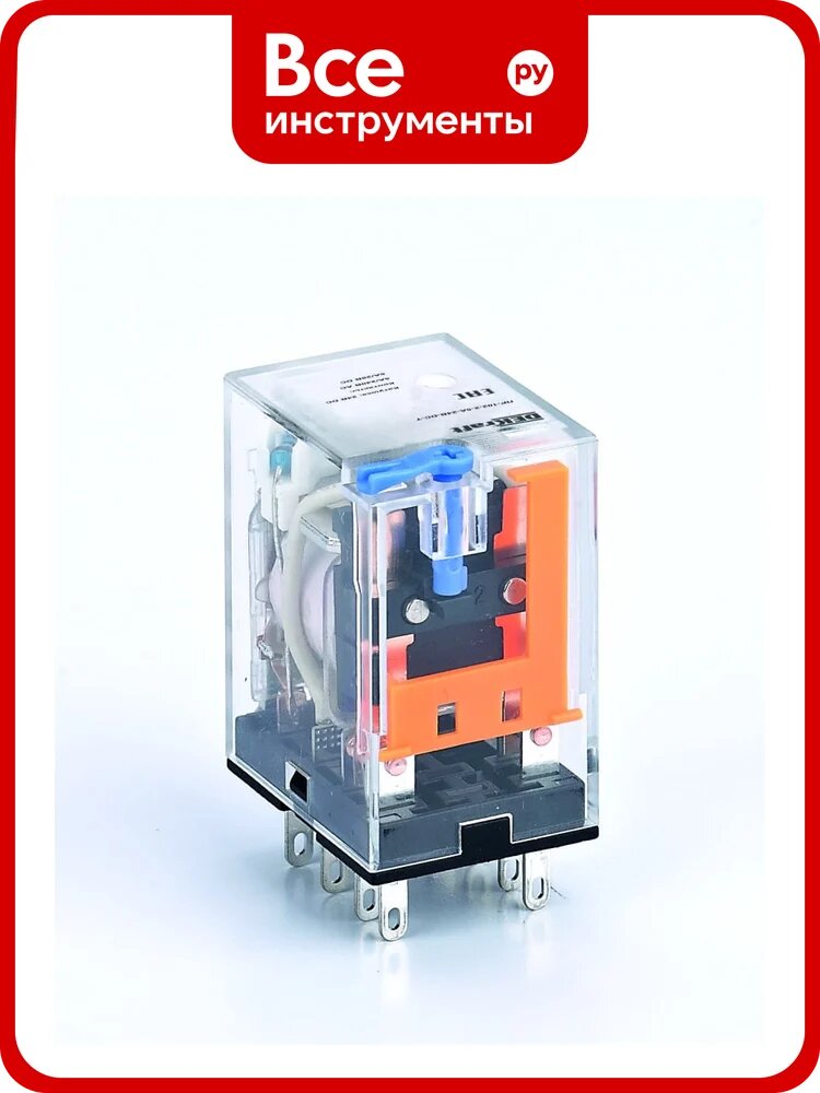 Промежуточное реле DEKraft 2-контактное, с led инд. и test функ. 5а 24в dc пр-102 23839DEK