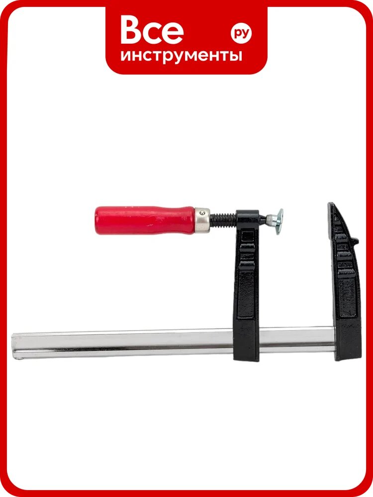 Струбцина INTERTOOL тип "F" 300*120мм, DIN 5117 HT-6004, винтовой зажим из инструментальной стали