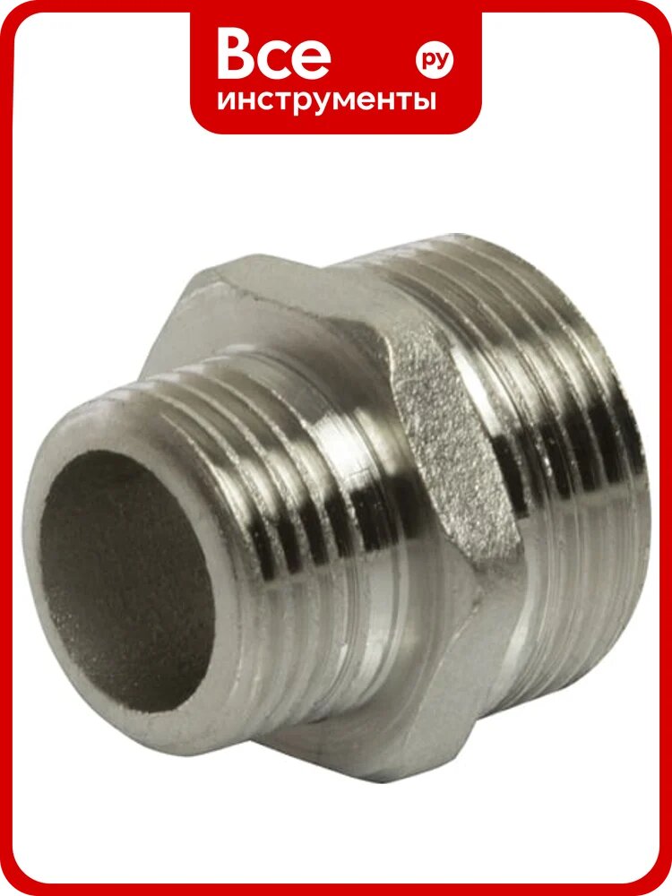 Переходной ниппель VRT 3/4"-1/2", наружная/наружная, никель 1909-002015 281161