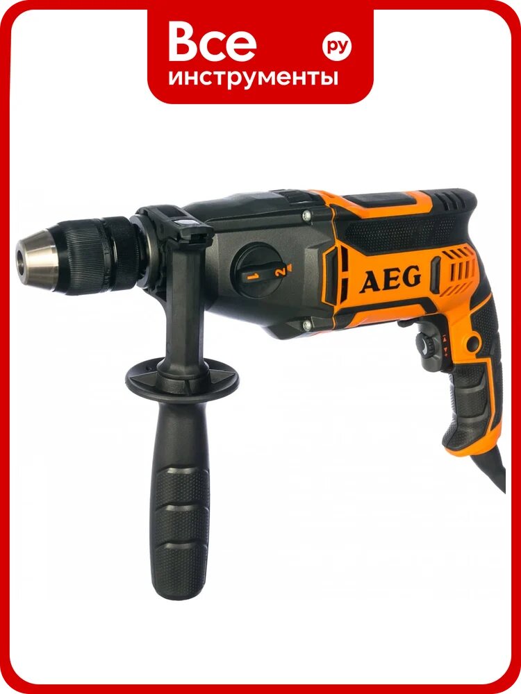 Ударная дрель AEG SB2E850R 4935447360, синий, универсальный, профессиональная, двухскоростная, щеточный двигатель