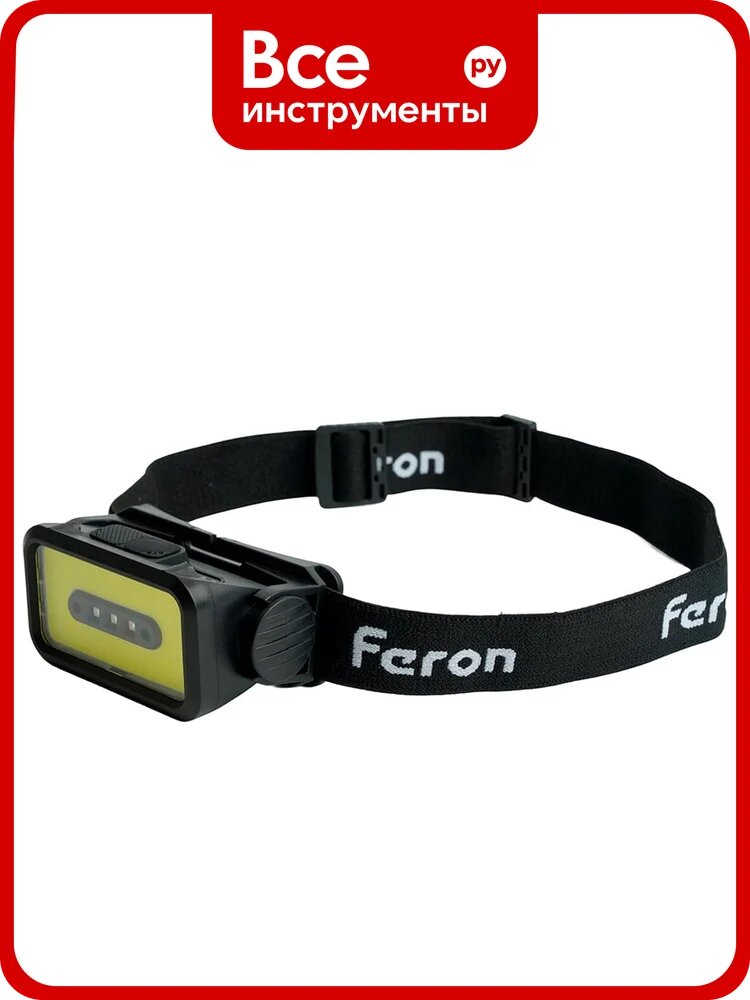 Фонарь налобный FERON TH2315 c аккумулятором 5W, 2000mAh IP44, USB type-C, ABS пластик, 51620