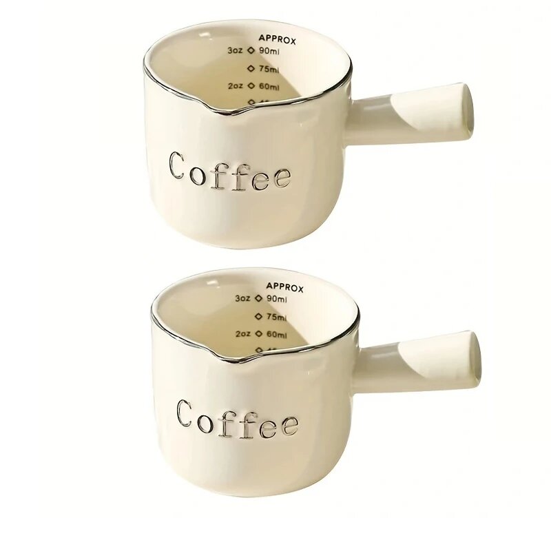 Мерные чашки Kemorela 3 унции Бежевый, 2PCS