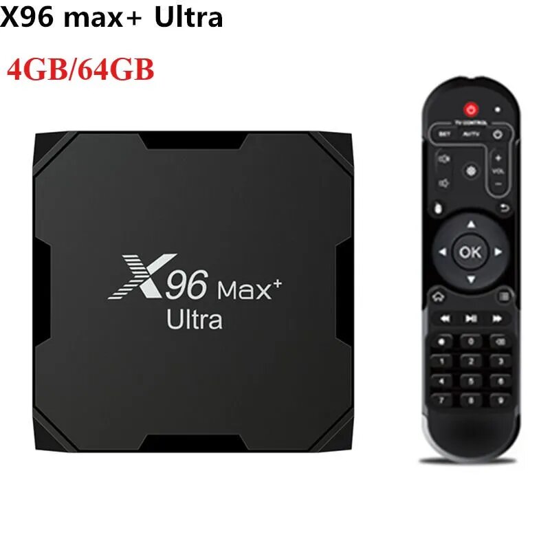 X96 макс + ультра STB S905X4 Android 11 4G / 64G 8k Двухдиапазонный интернет-протокол Телевизионная коробка