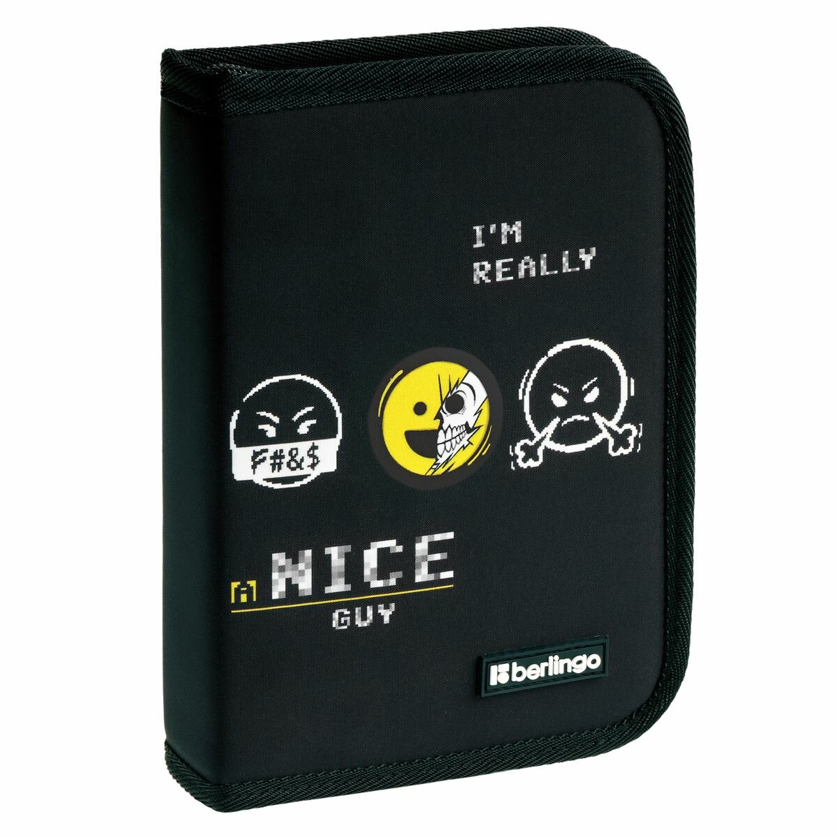Пенал школьный 1 отделение Berlingo "I'm really a nice guy", 1 доп. откидная секция (PK-BP-1202)