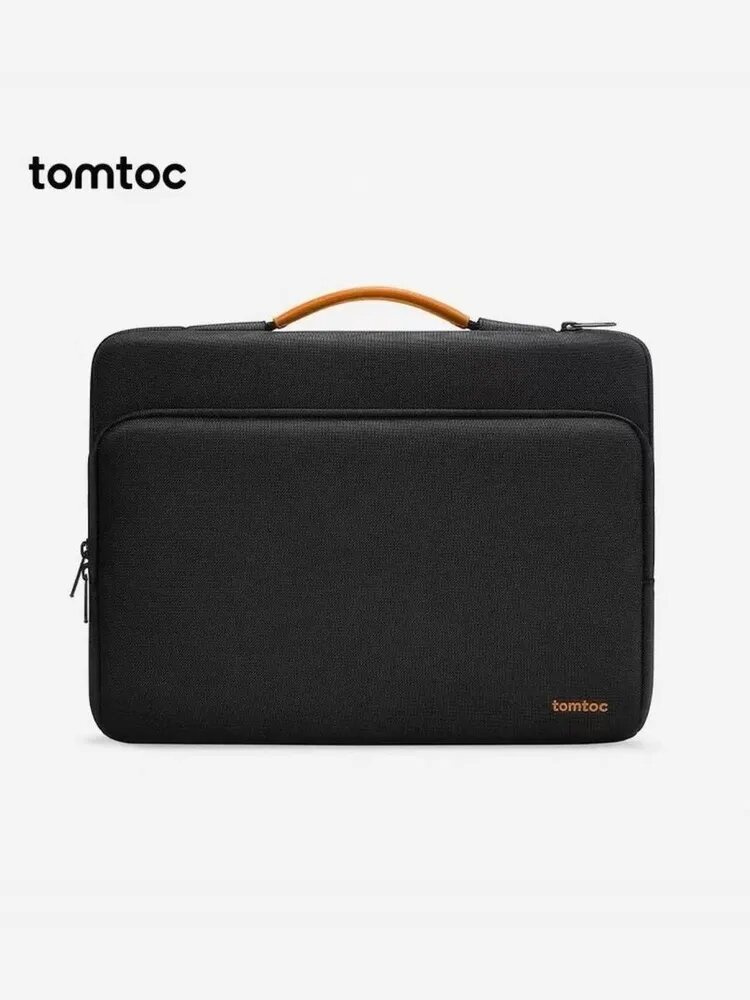 Сумка Tomtoc Defender A14 для ноутбука 16", MacBook Pro 16 2019-2023 на молнии, с усиленными углами и мягкой подкладкой, с ручкой для переноски, черная
