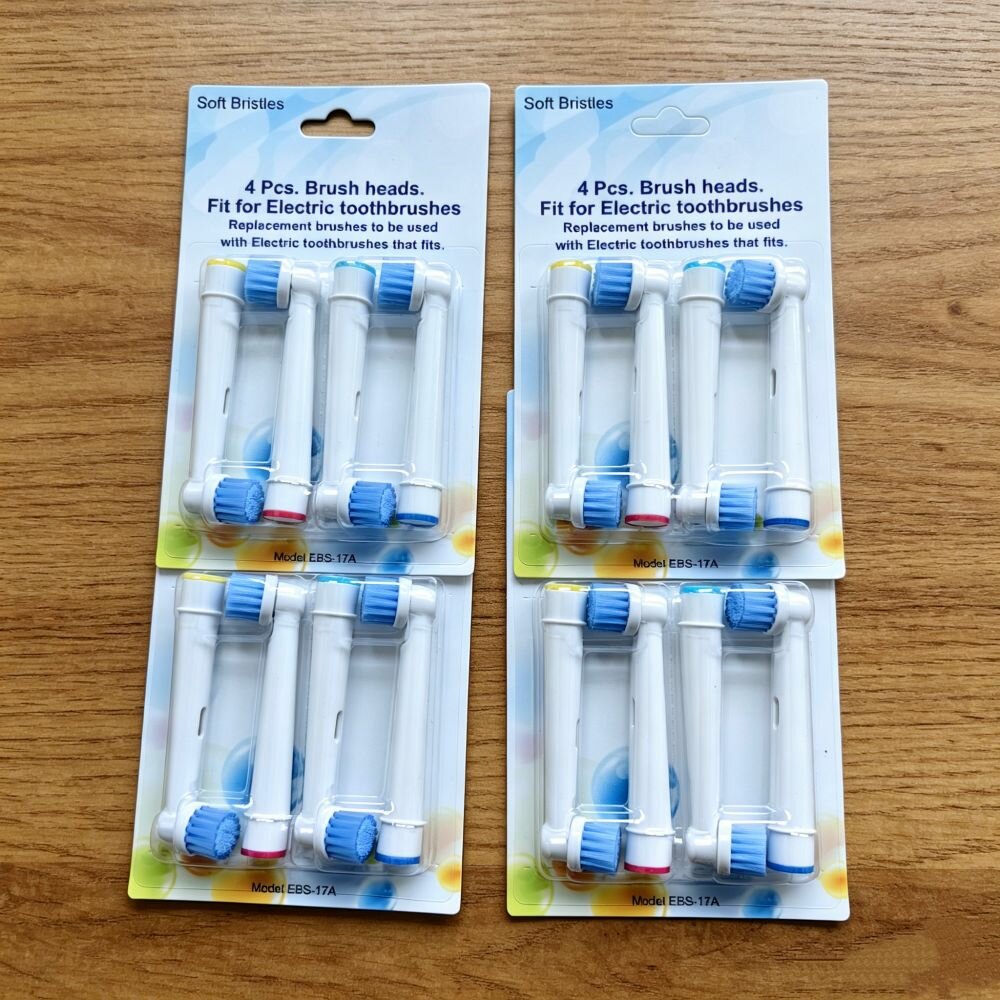 16 шт. Сменные насадки для электрических зубных щеток Oral-B, кроме моделей iO, Sonic и Pulsonic