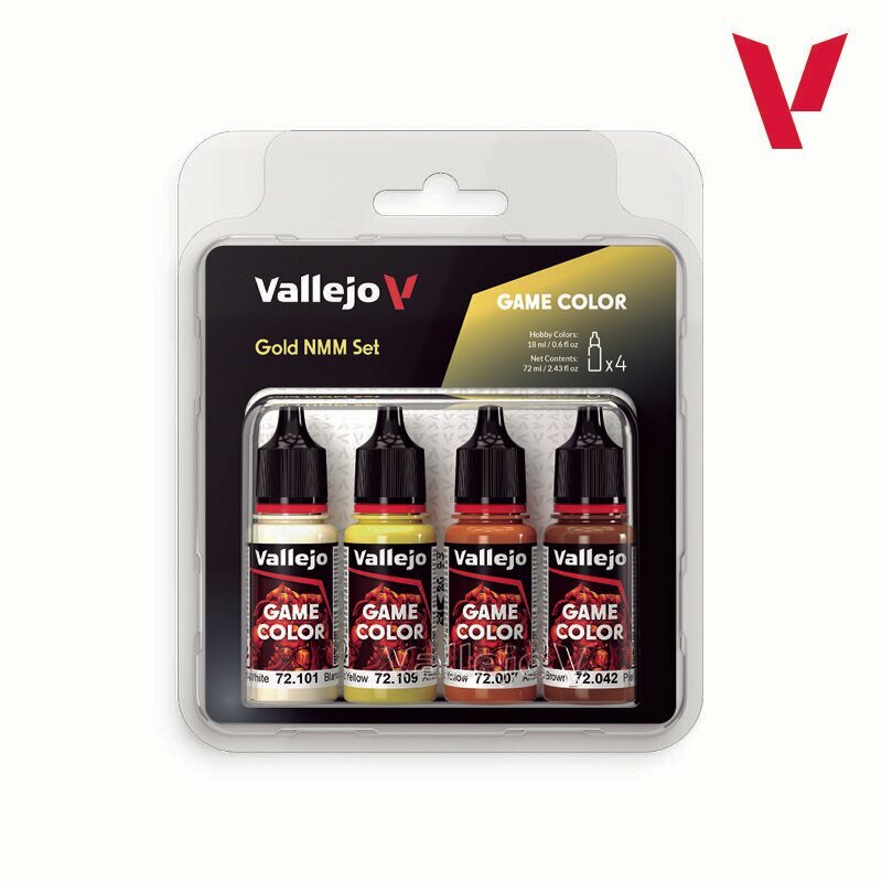 Набор акриловых красок для сборных моделей Vallejo Game Color: Gold NMM Color Set (4) - обновленная формула 2024