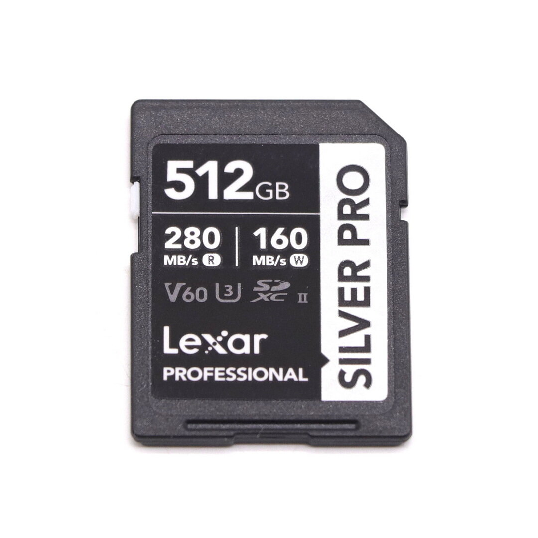 Карта памяти Lexar SDXC 512GB Professional Silver PRO UHS-II U3 V60 (280/160 MB/s)